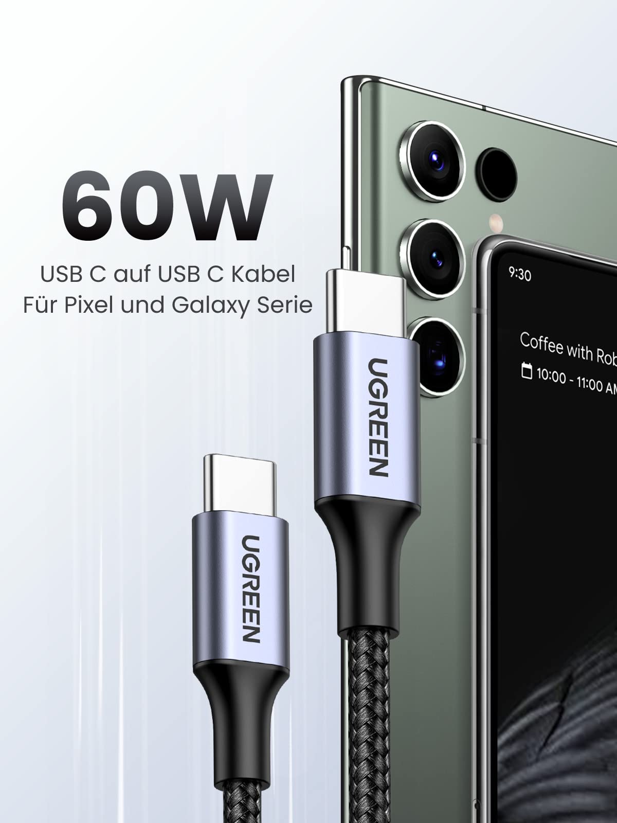 UGREEN 60 W PD 3.0 PPS USB-C auf USB-C Ladekabel 2 Stück (1 M) | UGREEN DE